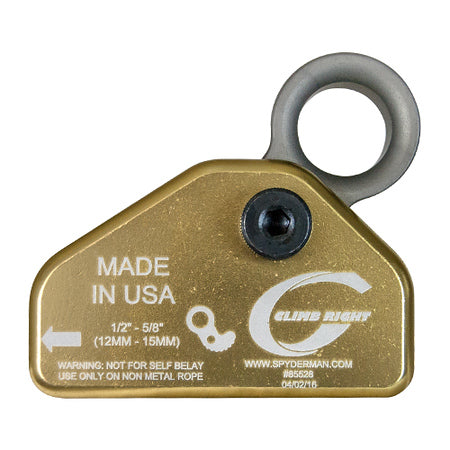 85568 - 1/2" - 5/8" Climb Right Gibbs Rope Grab – Fixed Pin - Spyder ...